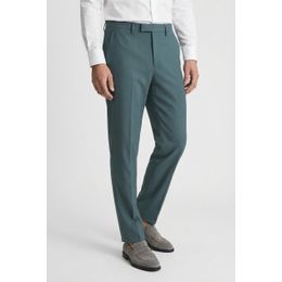 B&uuml;gelfaltenhose Cinque "CIMONOPOLI-H", Herren, Gr. 54, N-Gr, gr&uuml;n, Web, Obermaterial: 53% Polyester, 43% Schurwolle, 4% Elasthan, unifarben, slim fit lang, Hosen B&uuml;gelfaltenhose, mit Logopr&auml;gung