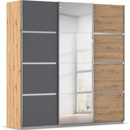 Kleiderschrank Rauch "Schwebet&uuml;renschrank OTTO&acute;s Choice Garderobe Schrank TOP ANGEBOT Avola", beige (eiche artisan, graumetallic, leisten chrom), B:203cm H:229cm T:62cm, Holzwerkstoff, Schr&auml;nke, Kleiderschrank, mit eleganten Zierleisten in Chrom, Schwarz oder Wei&szlig; MADE IN GERMANY
