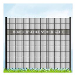 zaun zu&reg; Sichtschutzstreifen Laser Beschriftung "WINTERSCHLUSSVERKAUF" Steingrau 2,55m