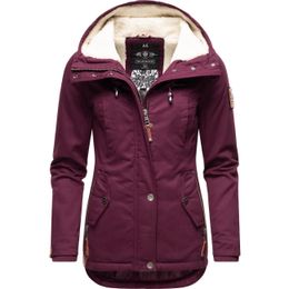 Winterjacke Marikoo "Winterjacke Bikoo", Damen, Gr. XS, rot (wine), Obermaterial: 100% Baumwolle CO. Obermaterial: Futter: 100% Polyester PES. 100% Polyester PES., Jacken Winterjacke
