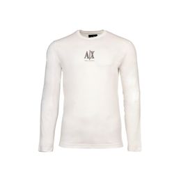 Longsleeve Armani Exchange "Longsleeve T-SHIRT 1er Pack", Herren, Gr. XL, wei&szlig;, Obermaterial: 100% Baumwolle CO., Shirts Longsleeve