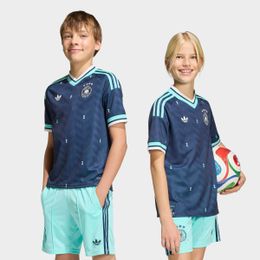 Fu&szlig;balltrikot adidas Performance "DEUTSCHLAND 26 KIDS AUSW&Auml;RTSTRIKOT", Jungen, Gr. 140, collegiate navy, Obermaterial: 100% Polyester, V-Ausschnitt, Trikots Fu&szlig;balltrikot, WM Trikot, DFB, Away 26