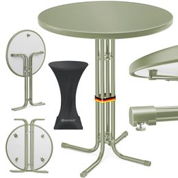 Kesser&reg; Gastro Stehtisch klappbar - Gastronomie Bistrotisch rund - Wetterbest&auml;ndiger Klapptisch Gartentisch - Runder Partytisch - Hitzebest&auml;ndig - Stabil und sicher