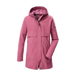Parka Killtec "KOS 159 GRLS PRK", M&auml;dchen, Gr. 152, ros&eacute;, Obermaterial: 100% Polyester;Futter: 100% Polyester, Jacken Parka, Wasserdichter M&auml;dchenparka mit verstellbarer Kapuze und Leo-Muster