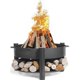 Feuerschale COOKKING "Montana", schwarz, H:45cm &Oslash;:88cm, Stahl, Feuerk&ouml;rbe, Feuerschale, 88x45 cm