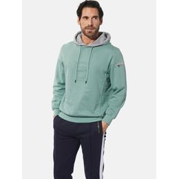 Kapuzensweatshirt Babista "Sweatshirt ELEGANZARA", Herren, Gr. L, blau (t&uuml;rkis), Obermaterial: 60% Baumwolle CO. 40% Polyester COOLMAX PES(Coolmax)., Sweatshirts Kapuzensweatshirt