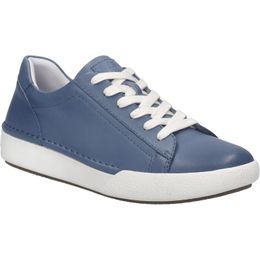 Sneaker Josef Seibel "Claire 01, slate blue", Damen, Gr. 42, blau (slate blau), Obermaterial: 100% Rindsleder Leather cow., Schuhe Sneaker