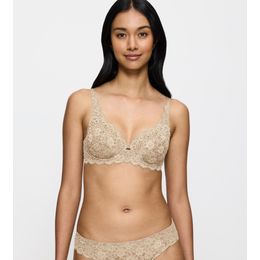 B&uuml;gel-BH Triumph "Amourette W", Damen, Gr. 90, Cup E, beige, Spitze, Obermaterial: 62% Polyamid, 24% Elasthan, 8% Lyocell, 6% Polyester, unifarben, BHs B&uuml;gel-BH, Stretch-Spitze