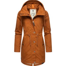 Parka Ragwear "Parka Canny", Damen, Gr. XL, braun (cinnamon24), Obermaterial: 65% Polyester PES. 35% Baumwolle CO., Jacken Parka