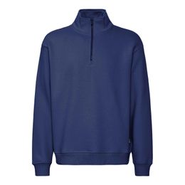 Troyer Blend "Longsweatshirt BHJUSTIN", Herren, Gr. L, blau (marineblaus), Obermaterial: 60% Baumwolle CO. 40% Polyester PES., Pullover Troyer