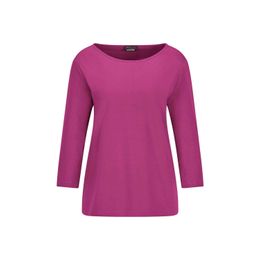 Kurzarmshirt GOLDNER "Kurzgr&ouml;&szlig;e Basic Shirt mit U-Boot-Ausschnitt", Damen, Gr. 23, pink (beere), Obermaterial: 100% Baumwolle CO., Modisch, Shirts Kurzarmshirt, U-Boot-Ausschnitt