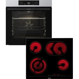 Gorenje Backofen-Set "Pacific Backofen-Set Basic 2021", Energieeffizienz: A, silber (edelstahlfarben), Herdsets, Pizzafunktion mit 300 C &ndash; perfekt f&uuml;r Pizza, Focaccia und mehr, Backofen-Set
