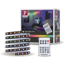 Paulmann LED-Streifen "Dynamic Rainbow RGB 1,5m 3W 60LEDs/m 5VA", wei&szlig;, Dioden 90 Stk. Flammen 1 Stk., Gesamtl&auml;nge 1,5m, Lichterketten, LED-Streifen