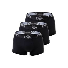 Boxershorts Emporio Armani "Boxershort 3er Pack", Herren, Gr. S, schwarz, Obermaterial: 95% Baumwolle CO. 5% Elasthan EL., Unterhosen Boxershorts