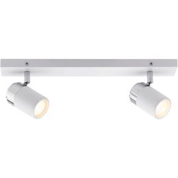 Paulmann LED Deckenleuchte "zyli", wei&szlig; (wei&szlig;, chromfarben), 2, H: 11cm, 1 Stk., Leuchten, GU10, LED Deckenleuchte