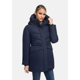 Winterjacke Marikoo "Marikoo Delilah Damen Herbst Winter Steppjacke N058", Damen, Gr. XL, blau (navy), Obermaterial: 100% Polyester PES., Jacken Winterjacke