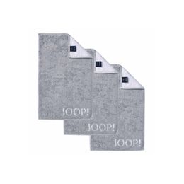 JOOP! G&auml;stehandtuch JOOP "G&auml;stetuch Classic Frottier 3er Pack", grau, B:30cm, Obermaterial: 100% Baumwolle CO., Handt&uuml;cher, G&auml;stehandtuch