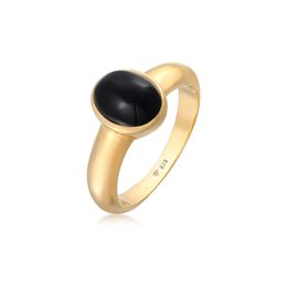 Silberring Kuzzoi "Ring Herren Siegelring Onyx Oval Basic 925 Silber" Gr. 64, gold, Fingerringe, Damen, 64, Silber 925 (Sterlingsilber), Silberring
