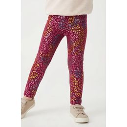 Strickleggings happy girls, M&auml;dchen, Gr. 98, N-Gr, lila (berry), Feinstrick, Obermaterial: 60% Polyester, 35% Baumwolle, 5% Elasthan, bedruckt, slim fit normal, Hosen Strickleggings, im bunten Allover