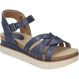 Sandale Josef Seibel "Clea 14, jeans", Damen, Gr. 36, blau (jeans), Obermaterial: 100% Rindsleder Leather cow., Schuhe Sandale