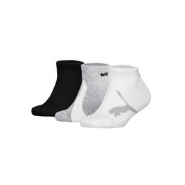 Sneakersocken Puma "Socken BWT Sneaker 3P 3er Pack", M&auml;dchen, Gr. 39-42, bunt (schwarz, wei&szlig;, grau), Obermaterial: 66% Baumwolle CO. 18% Polyamid PA. 14% Polyester PES. 2% Elasthan EL., Socken Sneakersocken