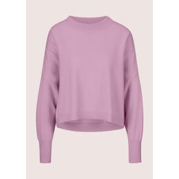 Madeleine Mode Longpullover MADELEINE "Strickpullover Kaschmir Pullover mit Rundhalsausschnitt", Damen, Gr. 36/38, rosa (malve), Obermaterial: 90% Schurwolle WV. 10% Kaschmir WS., Modern, normal, Pullover Longpullover, Oversized Look
