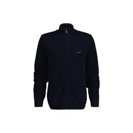 Sweatshirt Gant "Strickjacke COTTON PIQUE HALF ZIP CARDIGAN", Herren, Gr. XL, blau, Obermaterial: 100% Baumwolle CO., Sweatshirts Sweatshirt