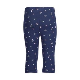 Caprileggings Blue Seven, M&auml;dchen, Gr. 110, N-Gr, dk blau, Jersey, Obermaterial: 95% Baumwolle, 5% Elasthan, bedruckt, Basic 3/4-L&auml;nge, Hosen Caprileggings