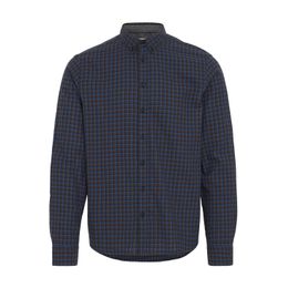 Flanellhemd Blend "Flanellhemd BHATZE SHIRT", Herren, Gr. S, N-Gr, blau (atze salute), Obermaterial: 100% Baumwolle CO., Hemden Flanellhemd