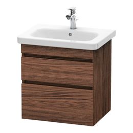 Duravit Waschtischunterschrank DuraStyle 58x44,8cm, Nussb dkl., 2 SchKa., wandh&auml;ngend (DS648002121)