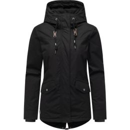 Winterjacke Ragwear "Winterjacke Parkker Warm YOUMODO", Damen, Gr. XL, schwarz, Obermaterial: 65% Polyester PES. 35% Baumwolle CO. Obermaterial: Futter: 100% Polyester PES. 100% Polyester PES., Jacken Winterjacke