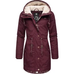 Winterjacke Ragwear "Winterjacke YM-Canny", Damen, Gr. XXL, rot (wine rot22), Obermaterial: 65% Polyester PES. 35% Baumwolle CO. Obermaterial: Futter: 100% Polyester PES. 100% Polyester PES., Jacken Winterjacke