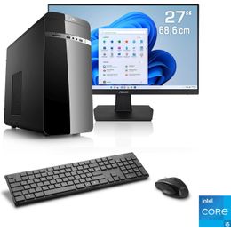 CSL PC-Komplettsystem "Speed V25131", Energieeffizienz: E, schwarz, Microsoft Windows 11 Home (64 Bit), 16 GB RAM 1.000 GB SSD, Computer_Komplettsysteme, PC-Komplettsystem