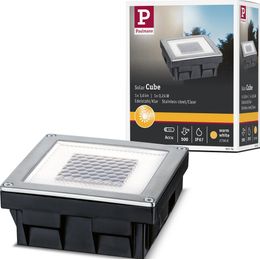 LED Einbauleuchte Paulmann "Cube", silber (edelstahlfarben), B:10cm H:5cm T:10cm, Leuchten, LED Einbauleuchte, LED-Board, Bodeneinbauleuchten-Set, Solar, Edelstahl