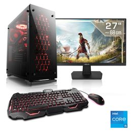 CSL Gaming-PC-Komplettsystem "HydroX V25125", Energieeffizienz: E, schwarz, Microsoft Windows 11 Home (64 Bit), 16 GB RAM 1.000 GB SSD, Computer_Komplettsysteme, Gaming-PC-Komplettsystem