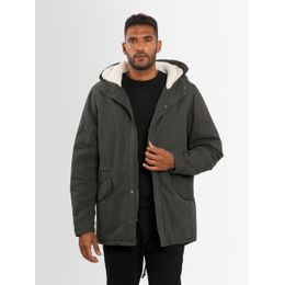 Winterjacke Alessandro Salvarini "A. Salvarini Herren Winter Parka AS138", Herren, Gr. L, grau (dunkelgrau), Obermaterial: 100% Baumwolle CO., Jacken Winterjacke