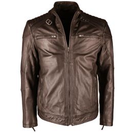Lederjacke JCC "Lederjacke IK3", Herren, Gr. 48, braun, Obermaterial: 100% Rindnubukleder CNU. Futter: 100% Baumwolle CO., Jacken Lederjacke
