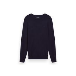 Scotch & Soda Sweatshirt SCOTCH & SODA "Strickpullover Core Viskose Pullover", Herren, Gr. XL, blau (dunkelblau), Obermaterial: 81% Viskose CV. 19% Nylon NY., Sweatshirts Sweatshirt