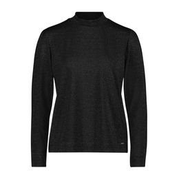 BETTY & CO Langarmshirt BETTY & CO "Rollkragenshirt mit Lurexfaden", Damen, Gr. XL, schwarz, Obermaterial: 62% Viskose CV. 34% Polyester PES. 4% Elasthan EL., Shirts Langarmshirt