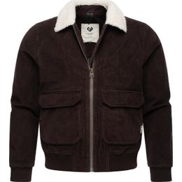 Cordjacke Ragwear "Cordjacke Aviss", Herren, Gr. XXL, braun (schwarz braun), Obermaterial: 100% Baumwolle CO. Obermaterial: Futter: 100% Polyester PES. 100% Polyester PES., Jacken Cordjacke
