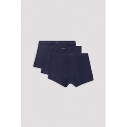 Boxershorts YSABEL MORA "BASIC COLLECTION COTTON", Herren, Gr. S, blau (navy), Obermaterial: 95% Baumwolle, 5% Elasthan, unifarben, Unterhosen Boxershorts, mit praktischem Eingriff im Schritt
