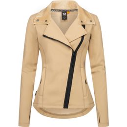 Sweatjacke Ragwear "Sweatjacke Saskie", Damen, Gr. XXL, grau (taupe), Obermaterial: 95% Polyester PES. 5% Elasthan EL., Sweatjacken Sweatjacke