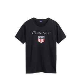 T-Shirt Gant "T-Shirt Shield Logo 1er Pack", Jungen, Gr. 170, schwarz, Obermaterial: 100% Baumwolle CO., Shirts T-Shirt