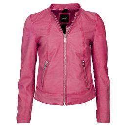 Lederjacke Maze "Lederjacke Avoca", Damen, Gr. S, pink, Obermaterial: 100% Lammnappaleder LANA. Futter: 100% Baumwolle CO., Jacken Lederjacke