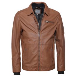 Lederjacke JCC "Lederjacke 31023633", Herren, Gr. 52, braun (cognac), Obermaterial: 100% Schafsleder sheepskin. Futter: 100% Polyester PES., Jacken Lederjacke