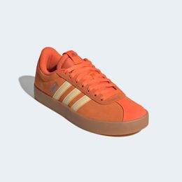 Sneaker adidas Sportswear "VL COURT 3.0", Damen, Gr. 42,5, orange (puor, orgtin, ironmt), Leder, Textil, Schuhe Sneaker, inspiriert vom Design des adidas samba