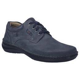 Schn&uuml;rschuh Josef Seibel "New Anvers 36", Herren, Gr. 50, blau (indigo), Leder, Schuhe Schn&uuml;rschuh, Sneaker, Komfortschuh, Halbschuh mit Kontrastn&auml;hten, Weite K