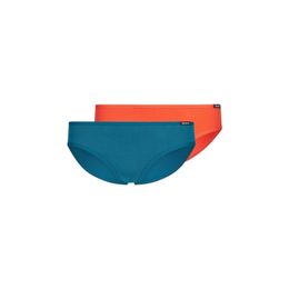Slip Skiny "Slip 2er Pack", M&auml;dchen, Gr. 152, blau (petrol, rot), Obermaterial: 95% Baumwolle CO. 5% Elasthan EL., Unterhosen Slip