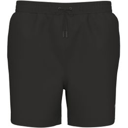 Badeshorts, Gr. M (50), N-Gr, schwarz, Web, Polyester, Calvin Klein Swimwear, unifarben, Badehosen Badeshorts, K&ouml;rpernahe Passform mit elastischem Bund