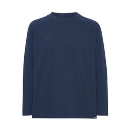 !Solid Langarmshirt SOLID "Langarmshirt SDEyado", Damen, Gr. M, blau (insignia blau), Obermaterial: 100% Baumwolle CO., oversize normal, Rundhals, Shirts Langarmshirt